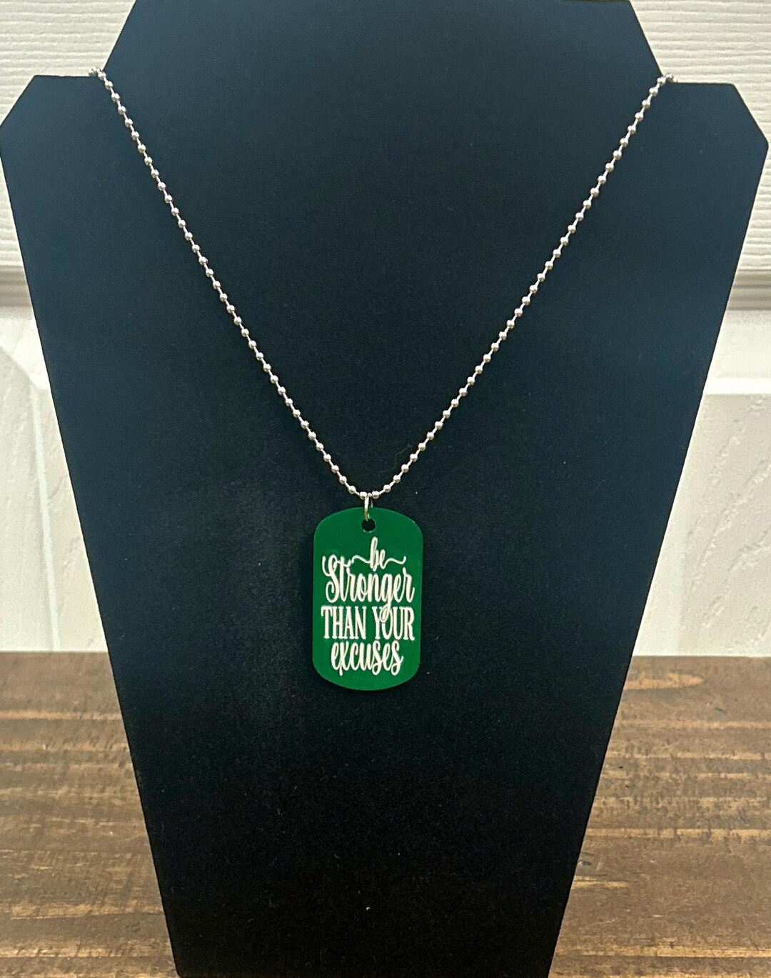 Engraved Metal Dog Tags With 24" Ball Bead Chain Unique Engraved Dog ...
