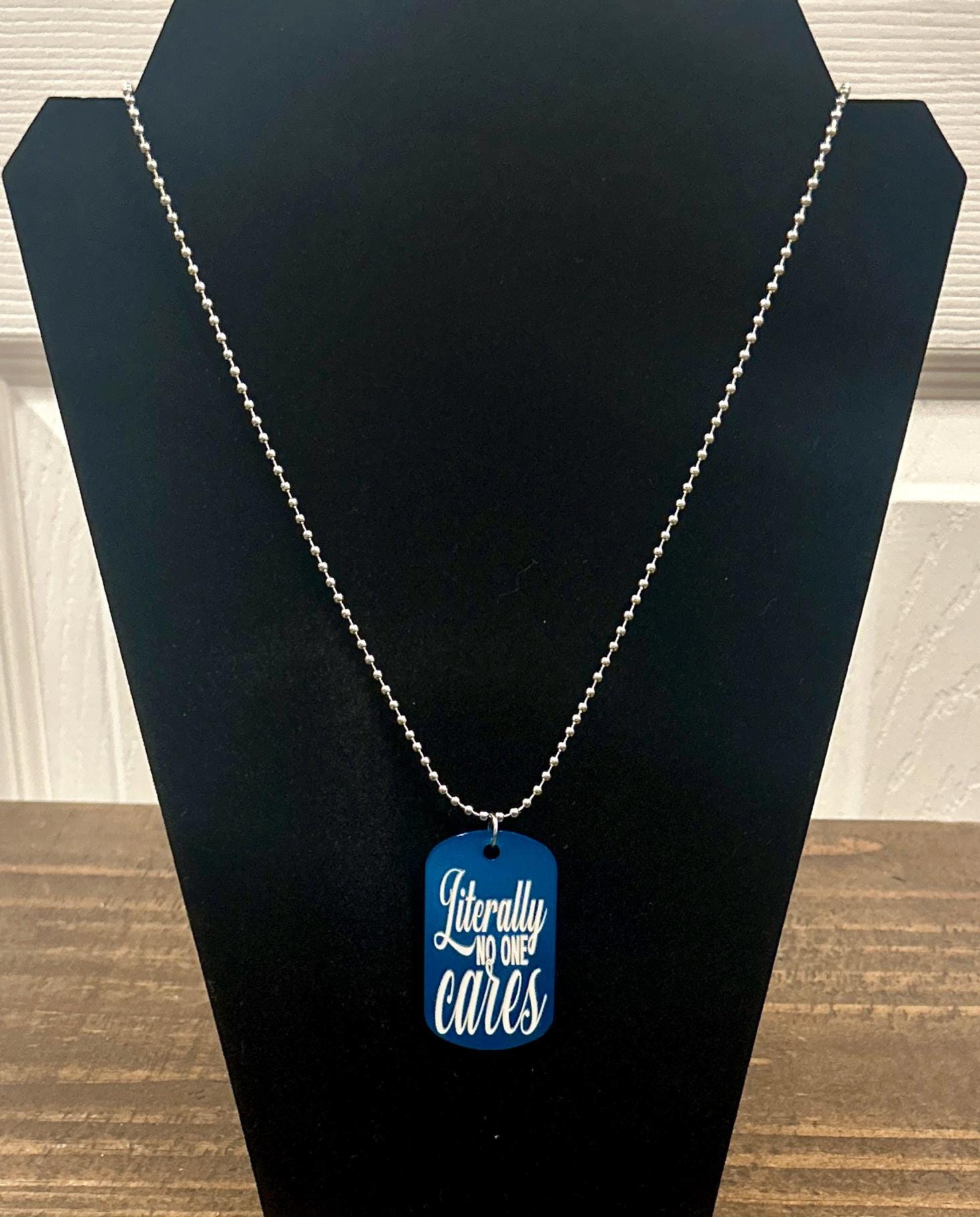 Engraved Metal Dog Tags With 24" Ball Bead Chain Unique Engraved Dog ...