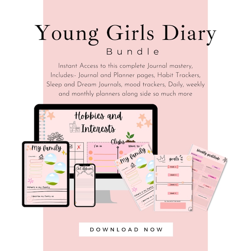 Diary for Girls - Etsy
