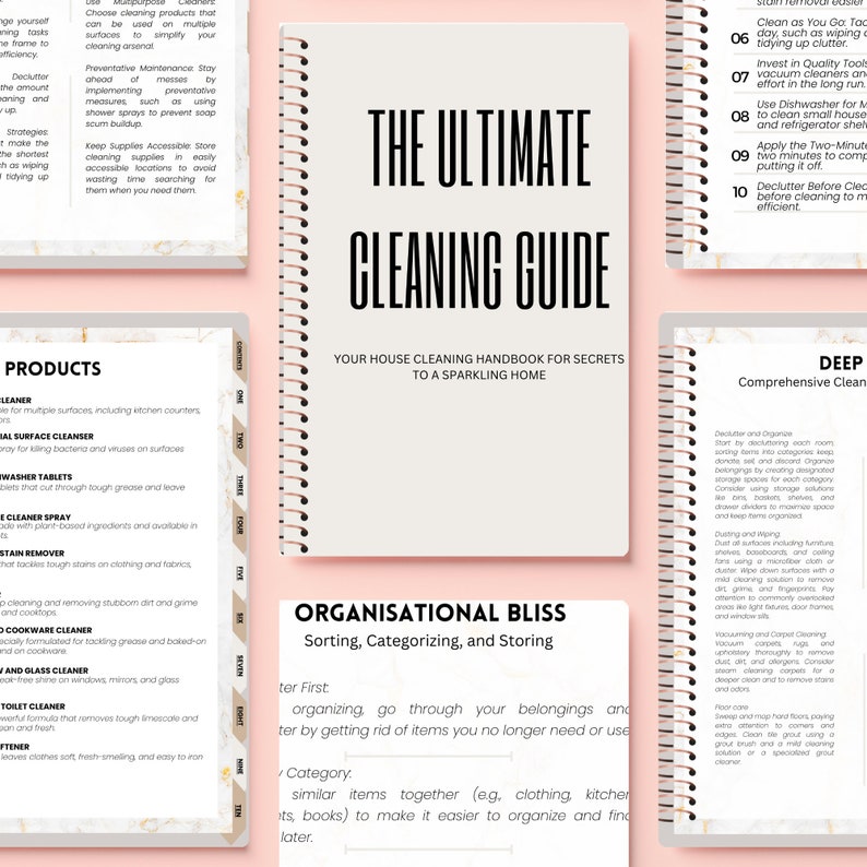 The Ultimate Cleaning Guide: Your House Cleaning Handbook for Secrets to a Sparkling Home - Etsy