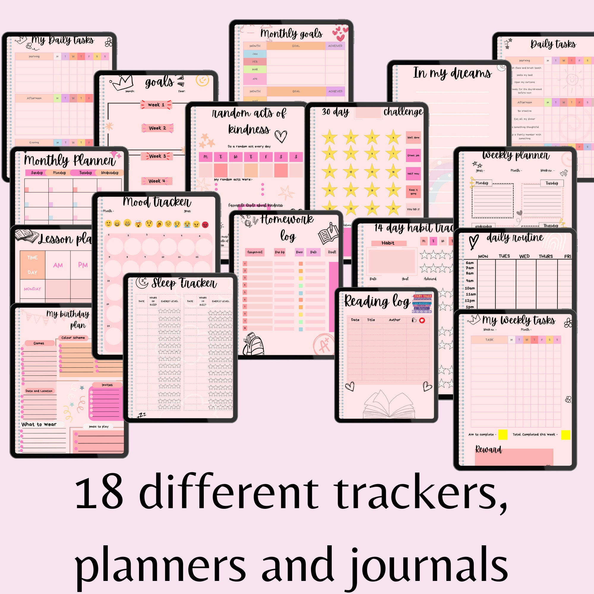 Ultimate Journal Bundle for Kids, Girls Diary, Child's Planner, Habit ...