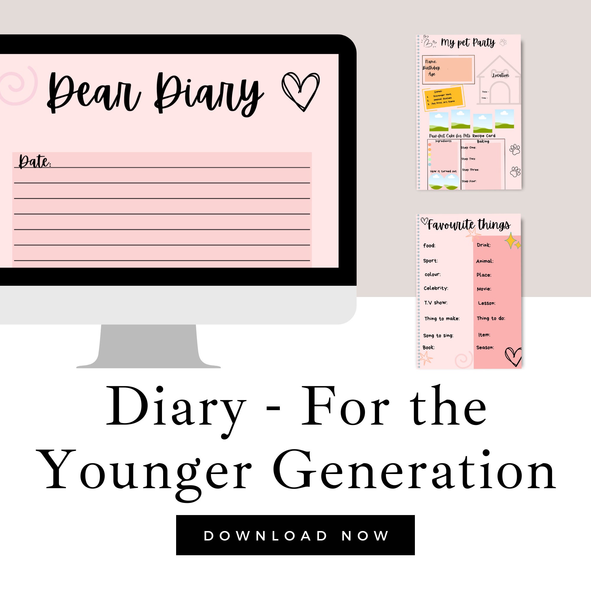 Ultimate Journal Bundle for Kids, Girls Diary, Child's Planner, Habit ...