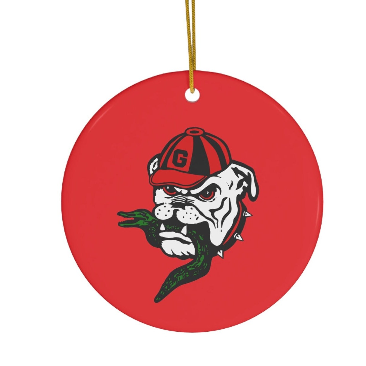 University of Georgia Bulldog Ceramic Christmas Ornament - Etsy
