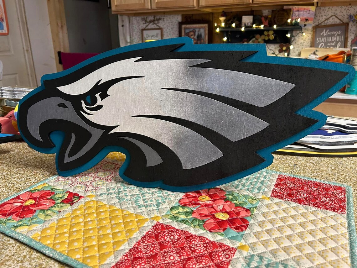 Philadelphia Eagles Door Wall Sign Handmade Handcrafted Hand Painted ...
