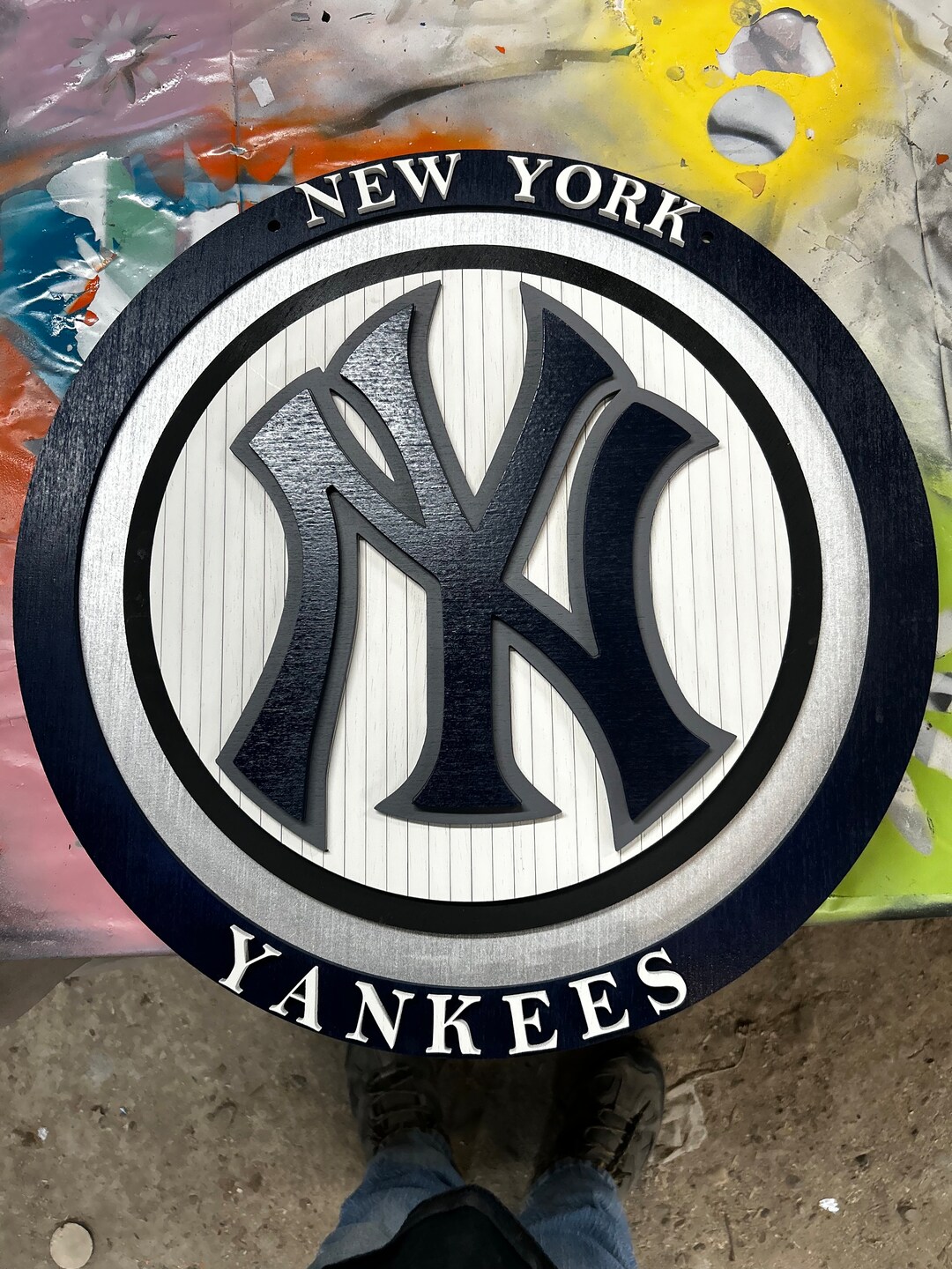 New York Yankees Gift Handmade Homemade 18 Inch Door Sign Wall - Etsy