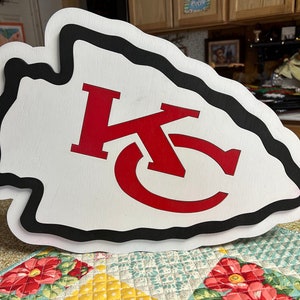 Kansas City Chiefs Door Wall Sign Handmade Handcrafted Hand Painted Art ...