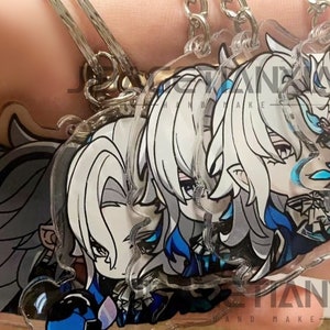 Customizable,genshin Impact Neuvillette Keychain, Genshin Impact Art ...