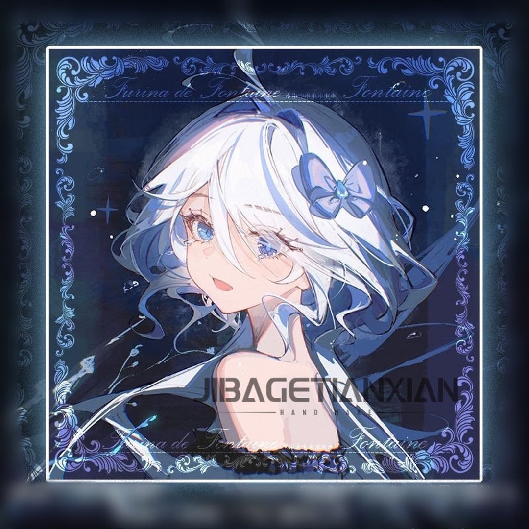 Genshin Impact :furina Glance Back Badge,polaroid,laser Card,genshin ...