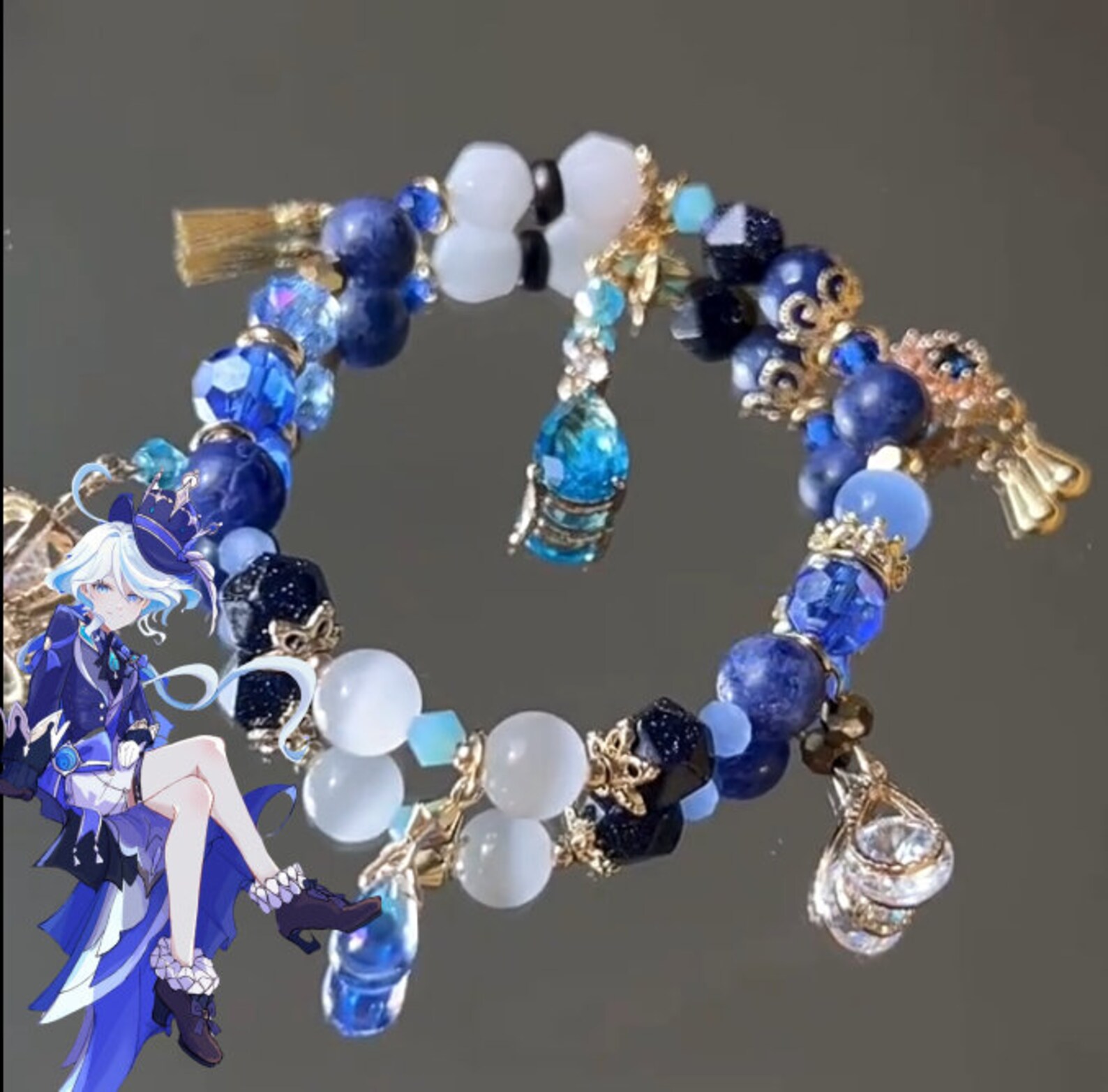 Customizable,genshin Impact : Focalors&furina Bracelet, Custom Traveler ...