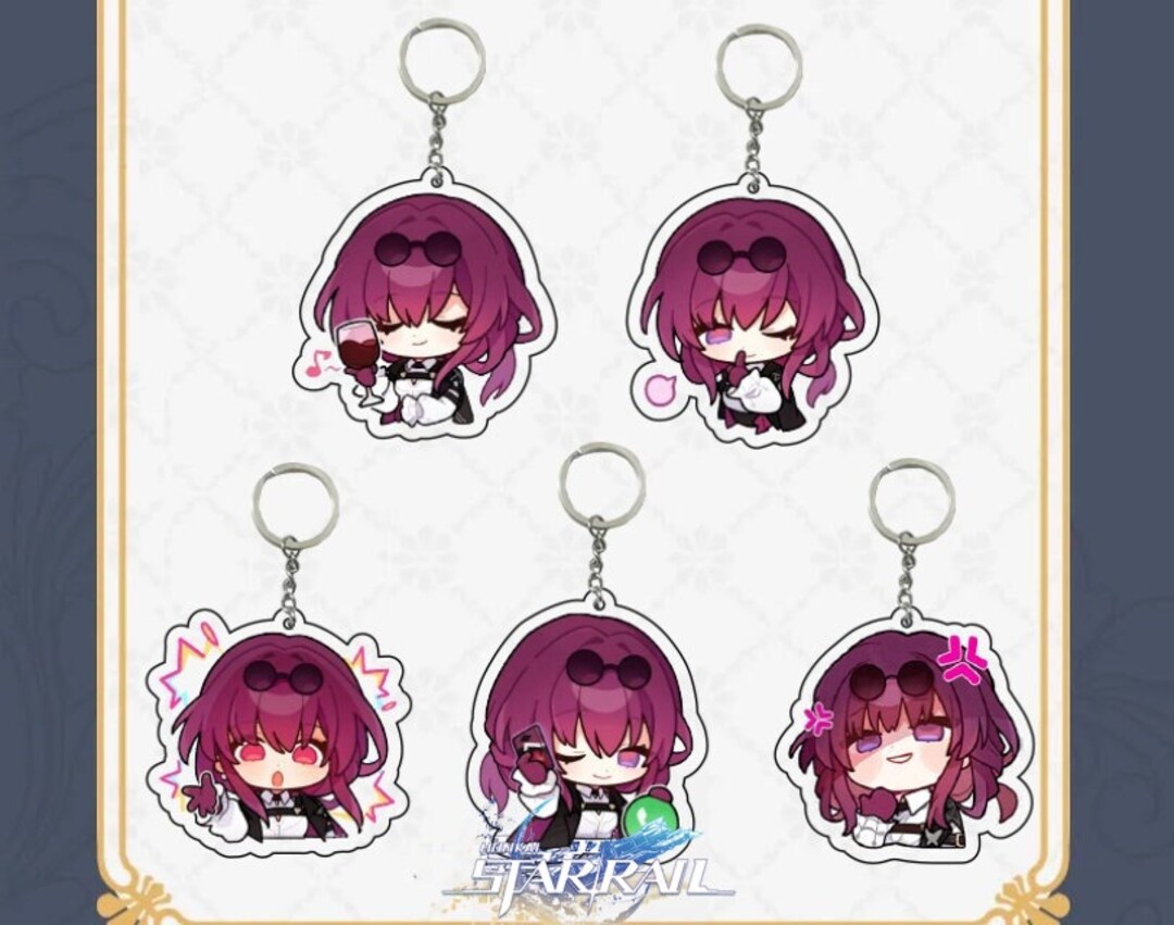 Customizable,honkai: Star Rail Kafka Keychain, Honkai Star Rail Art ...