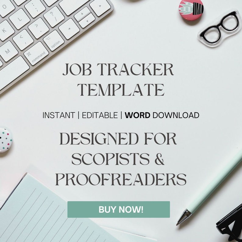 Basic Word Job Tracker Template - Etsy