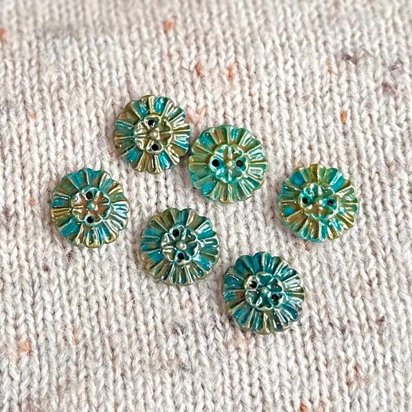 Teal Buttons - Etsy