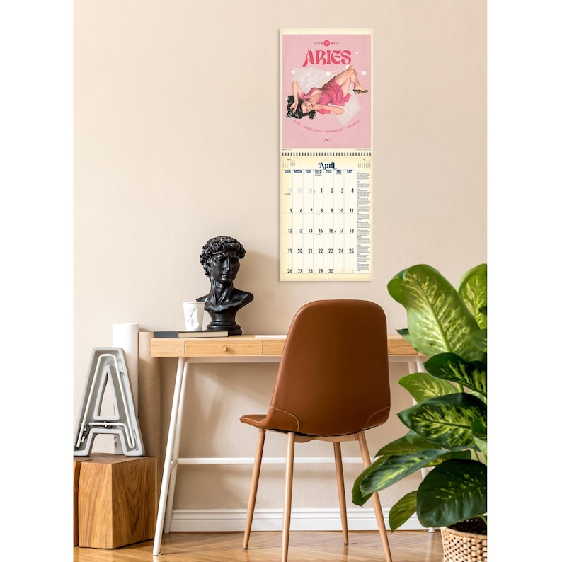 2026 Retro Zodiac Pinups Deluxe Calendar – Vintage Pinup Art & Horoscopes for Each Zodiac Sign ...