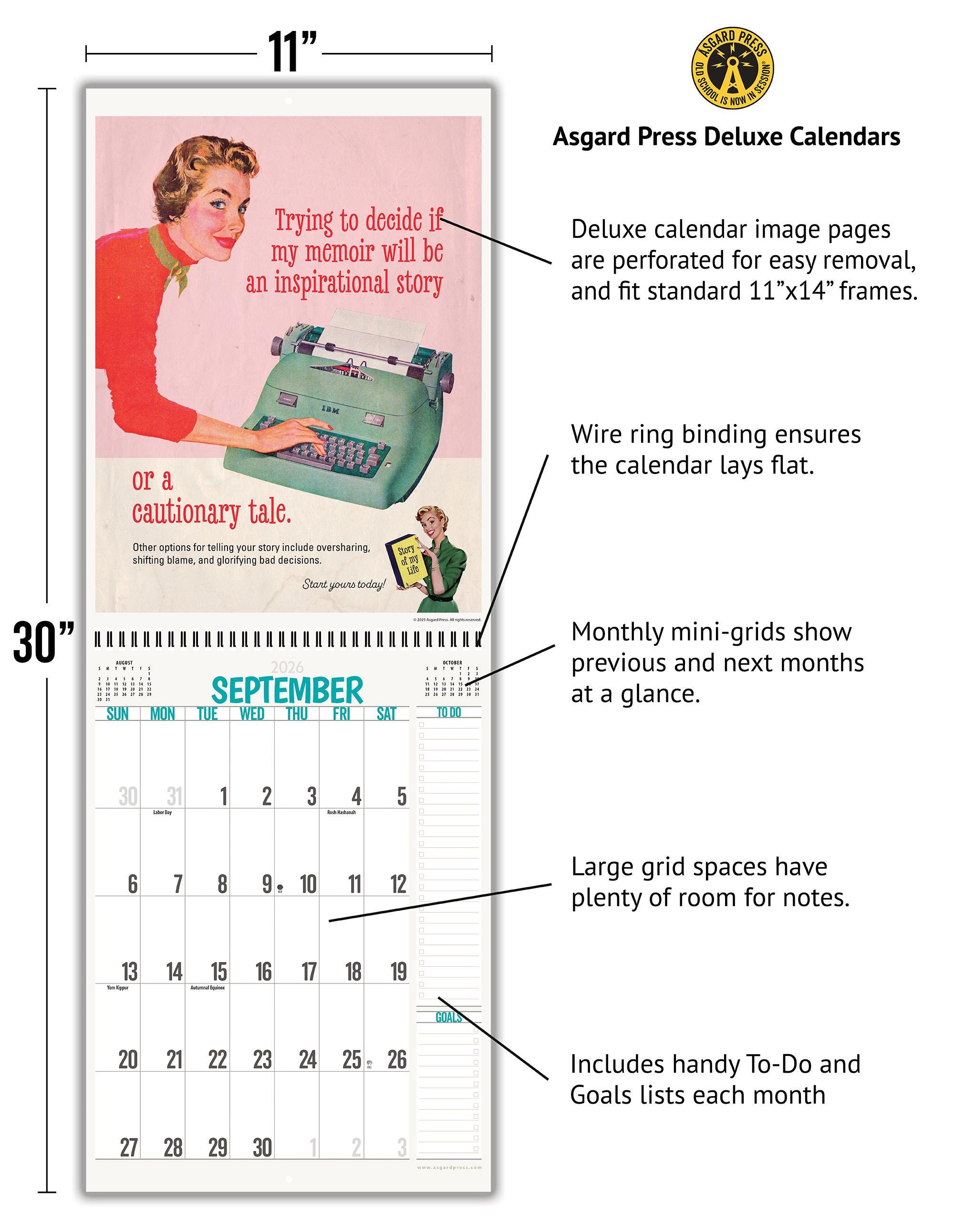 2026 Retro "honesty in Advertising" Deluxe Calendar - Funny Vintage Ad ...