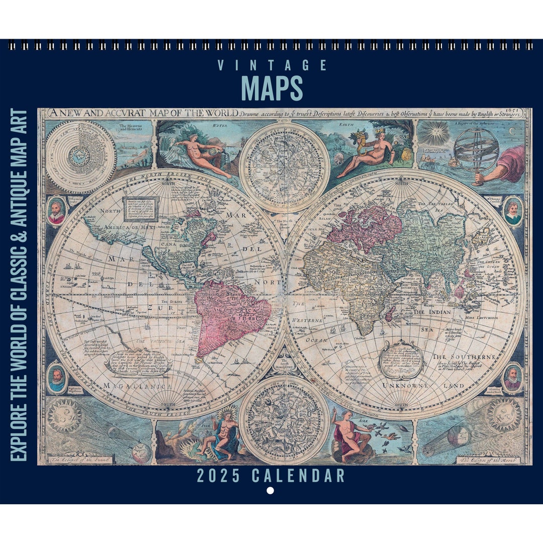 2025 Vintage Maps Calendar – Antique Map Art With Commentary | Map ...