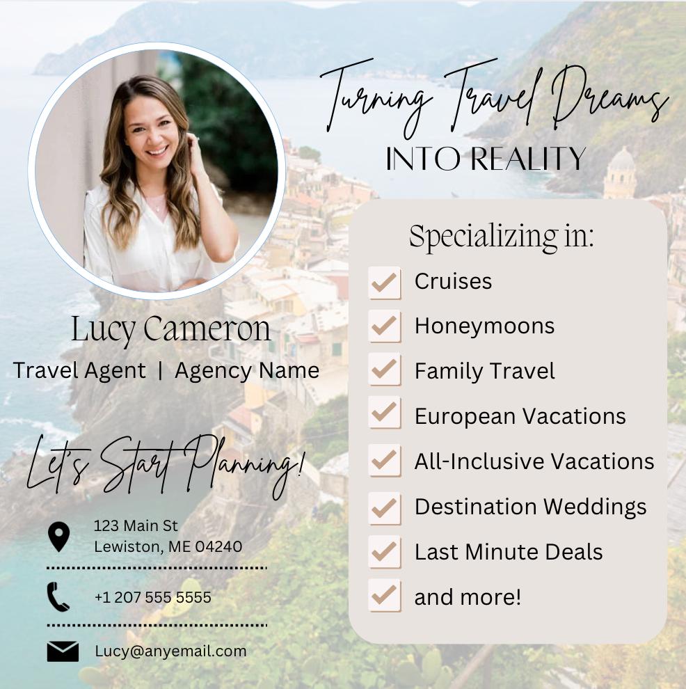 Travel Agent Canva Template: Instagram & Facebook Post (4 Colors) - Etsy