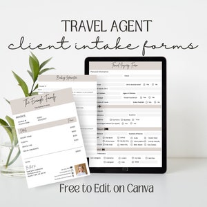Travel Agent Proposal Template, Travel Advisor Marketing Forms, New ...