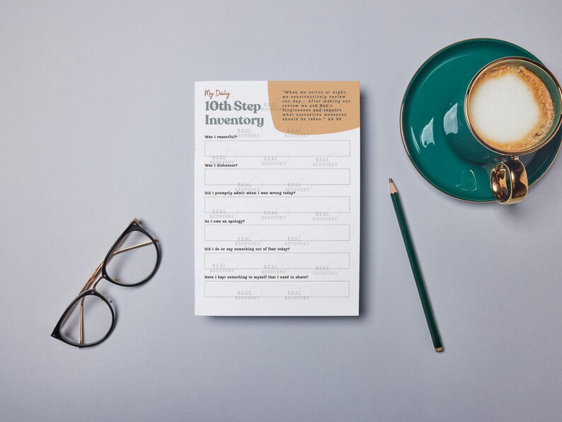 10th Step Inventory Worksheet for Addiction Recovery, Alcoholics ...