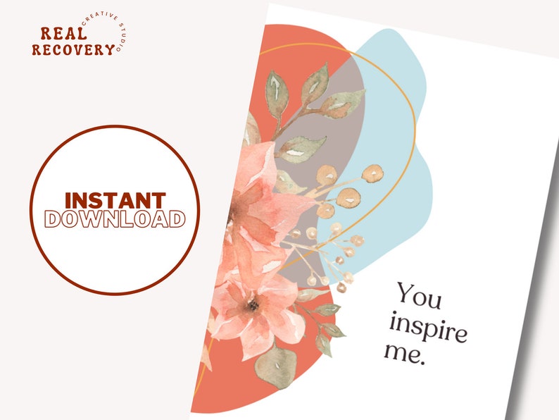 Printable Greeting Card Encouragement Inspirational - Etsy