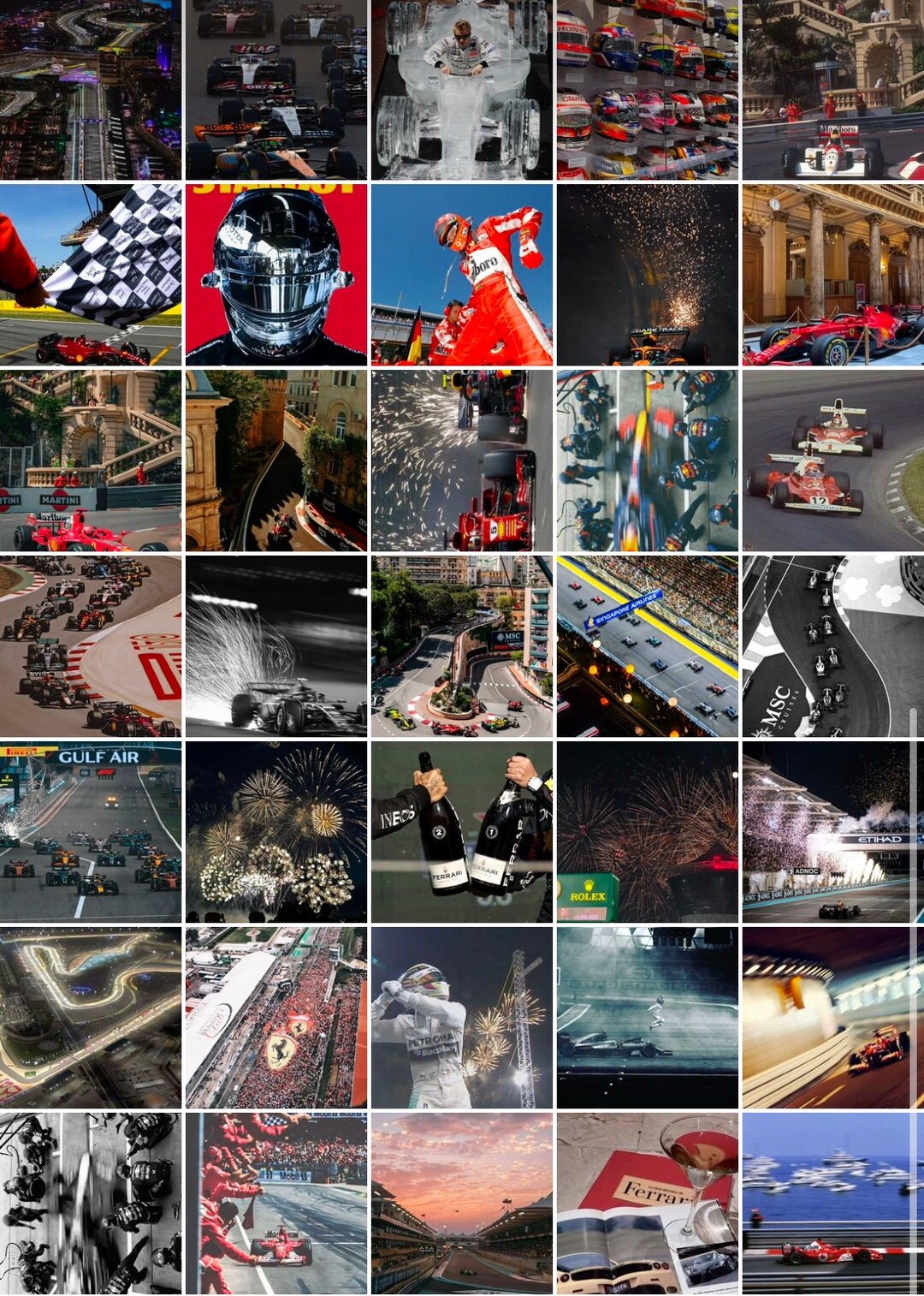 F1 Photo Wall 100 Photos F1 Themed High Quality Digital Downloads - Etsy