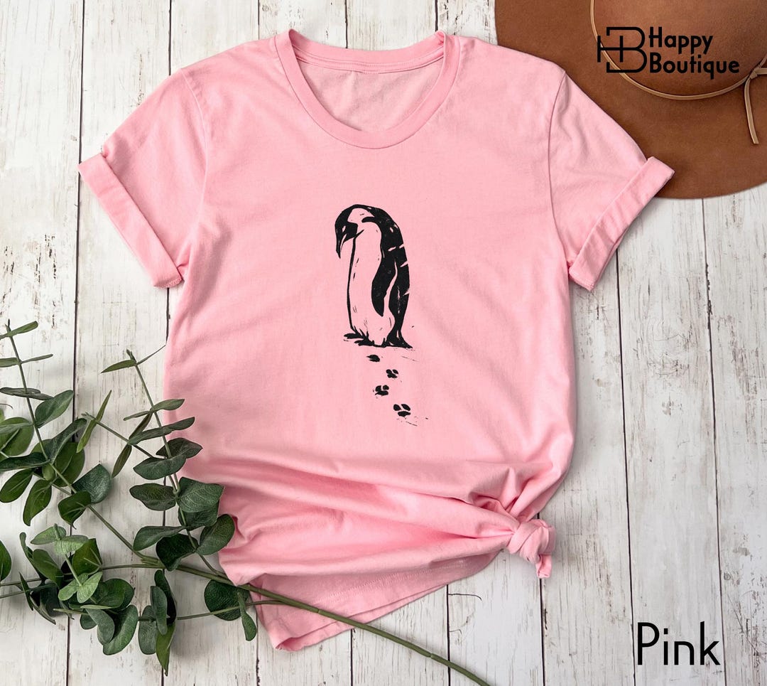 Nihilist Penguin Footprints Tee, Existential Dread Shirt, Lonely ...