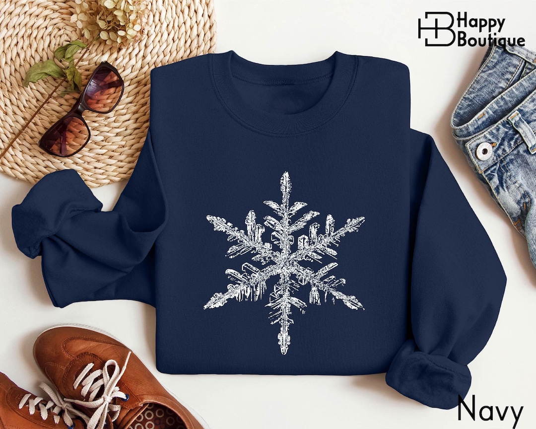 Distressed Snowflake Sweatshirt, Winter Hoodie, Christmas Sweatshirt ...