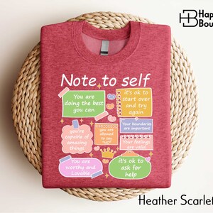 Note De Self Shirt,teacher Shirt,elementary Teacher T-shirt,mental ...