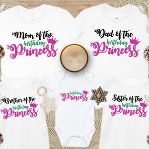 Birthday Princess Shirt, Family Birthday Shirts, Birthday Girl Princess Shirt,birthday Girl ...