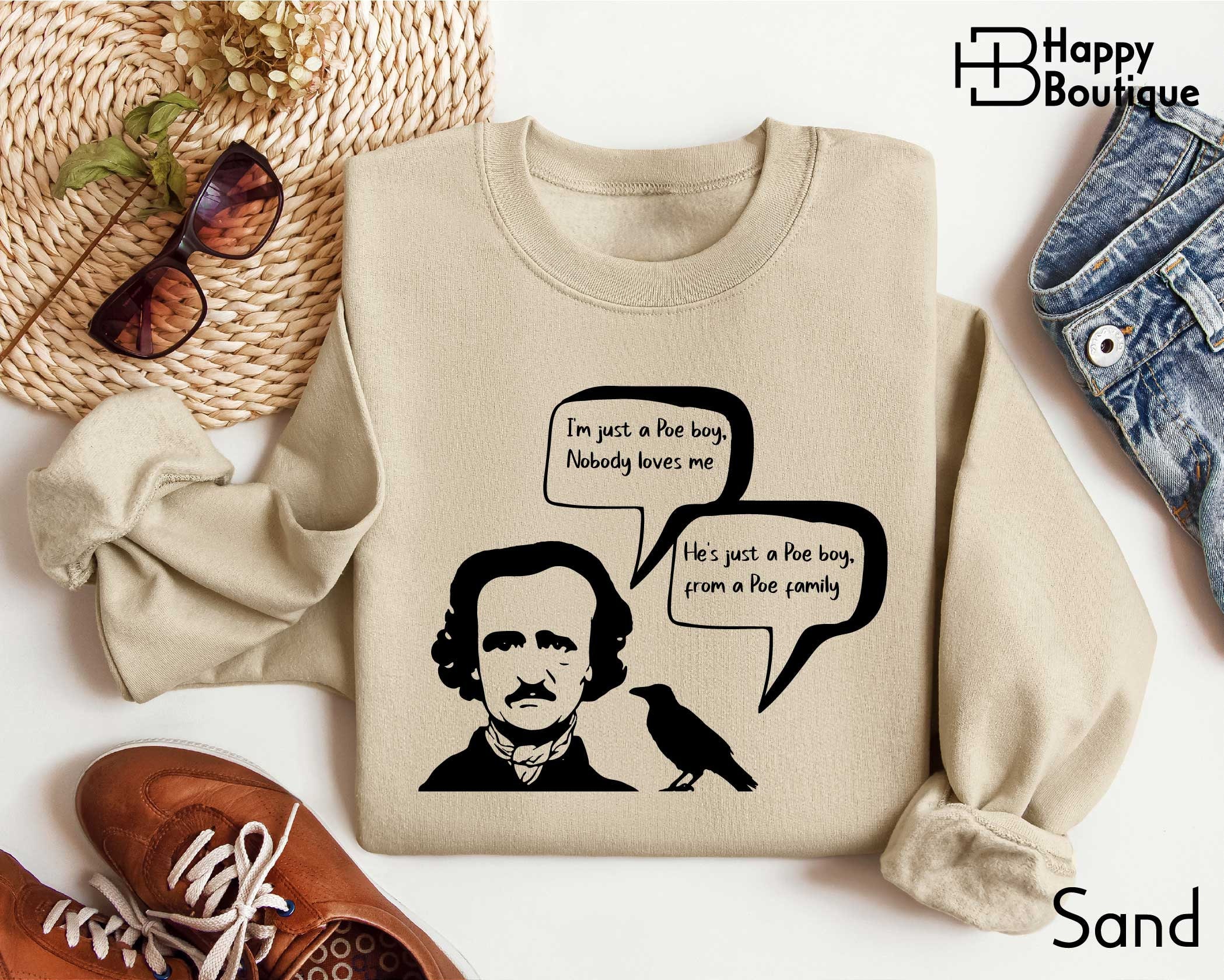 I'm Just A Poe Boy Shirt, When It Rains It Poes Shirt, Edgar Allen Poe ...