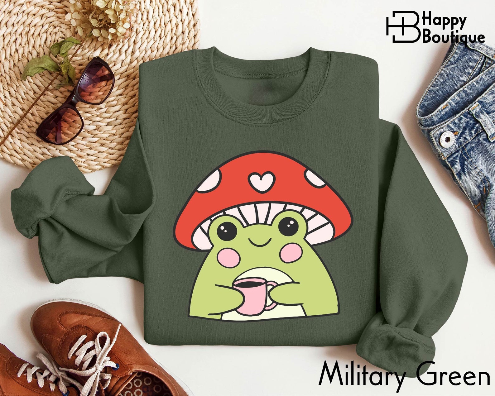 Mushroom Frog Shirt, Kawai Frog Shirt, Dancing Frog Toad Demons With ...