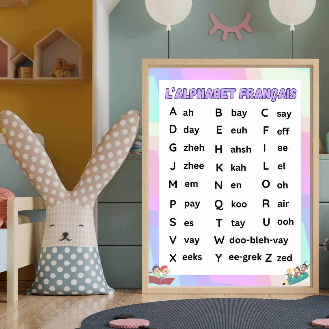 French Alphabet Chart, Educational Chart, Different Size Chart, ABC ...