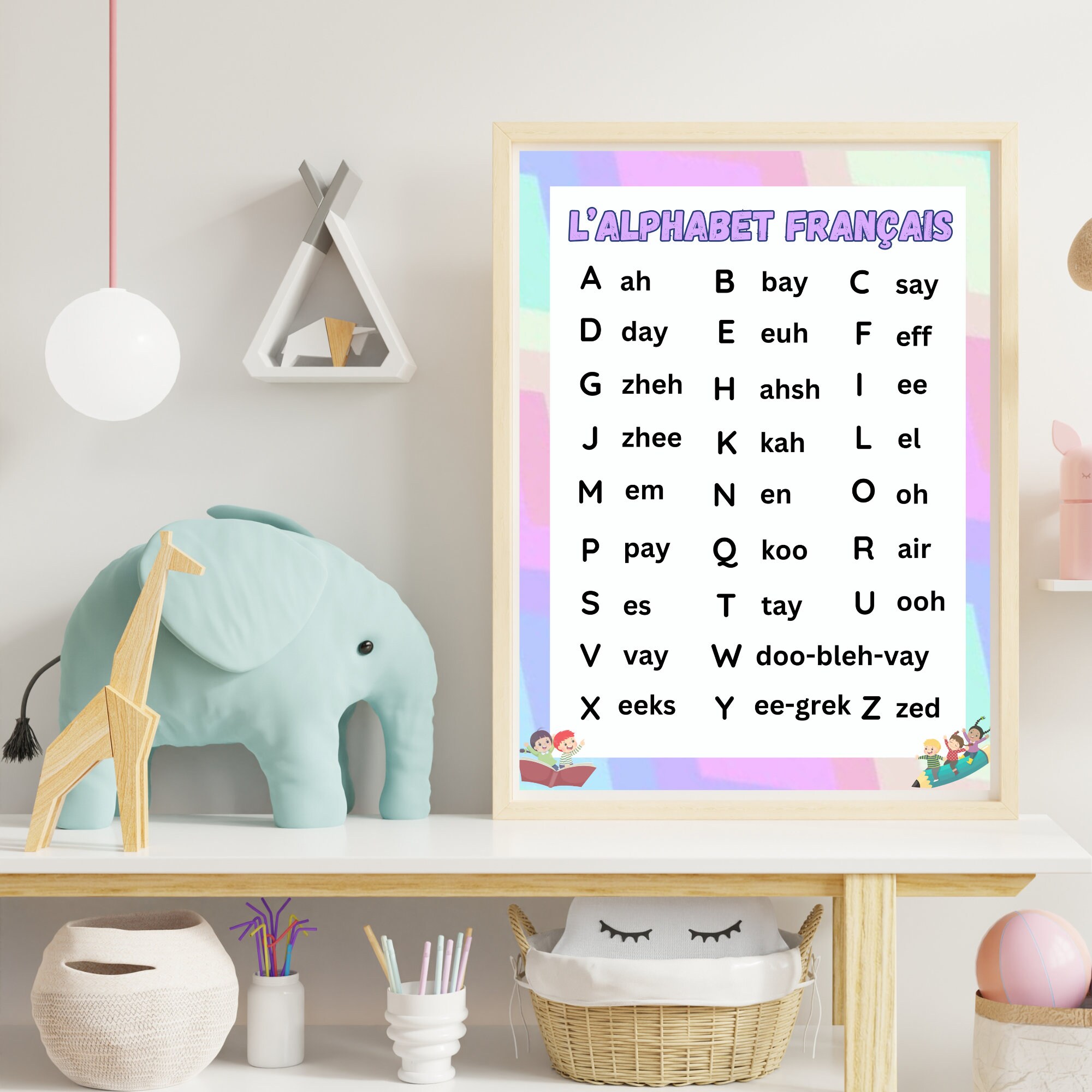 French Alphabet Chart, Educational Chart, Different Size Chart, ABC ...