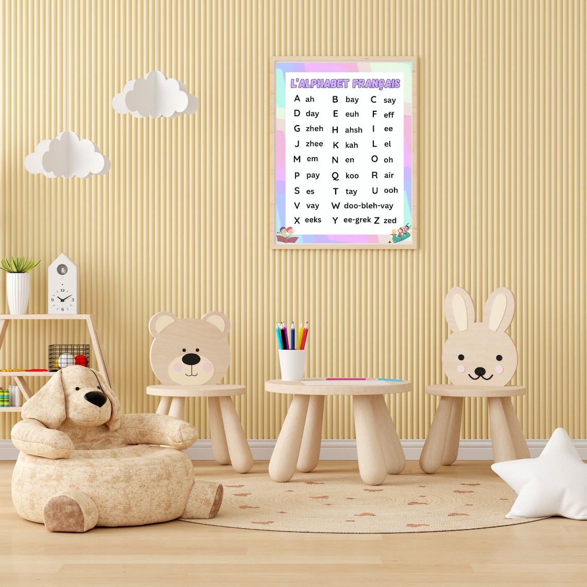 French Alphabet Chart, Educational Chart, Different Size Chart, ABC ...