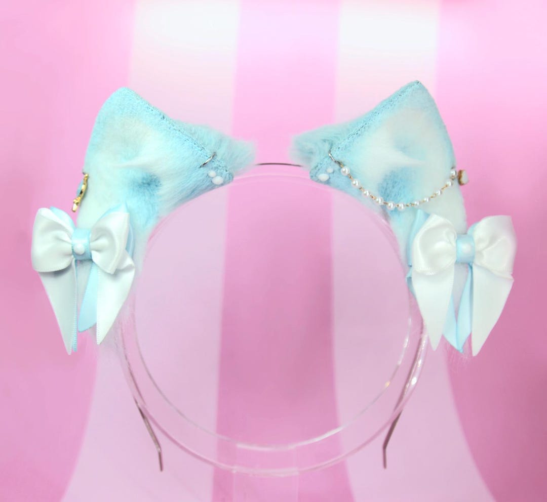 Blue Lolipop Kitty Ears Headband - Etsy