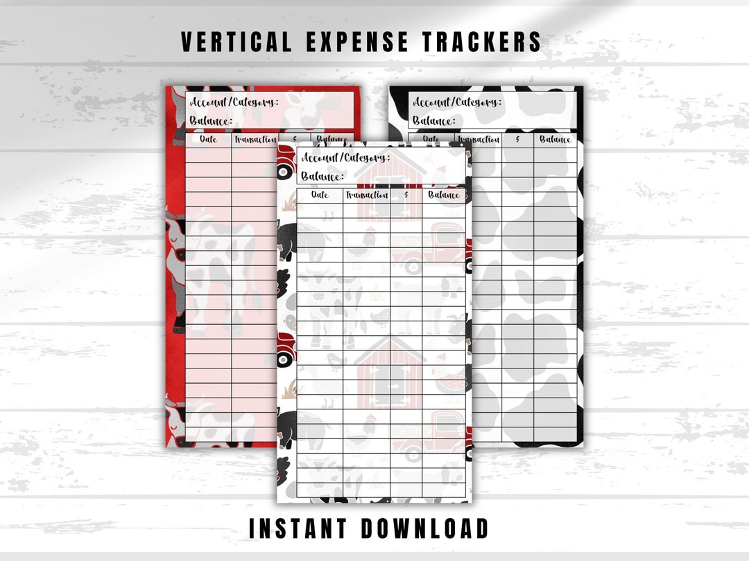 A6, Personal, Farm Expense Trackers, Budgeting, Paycheck Budget, Cash ...