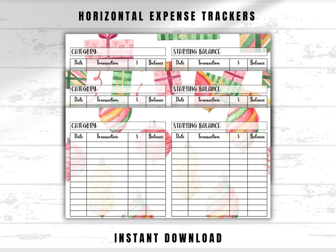 A6, Personal, Christmas Expense Trackers, Budgeting, Paycheck Budget ...
