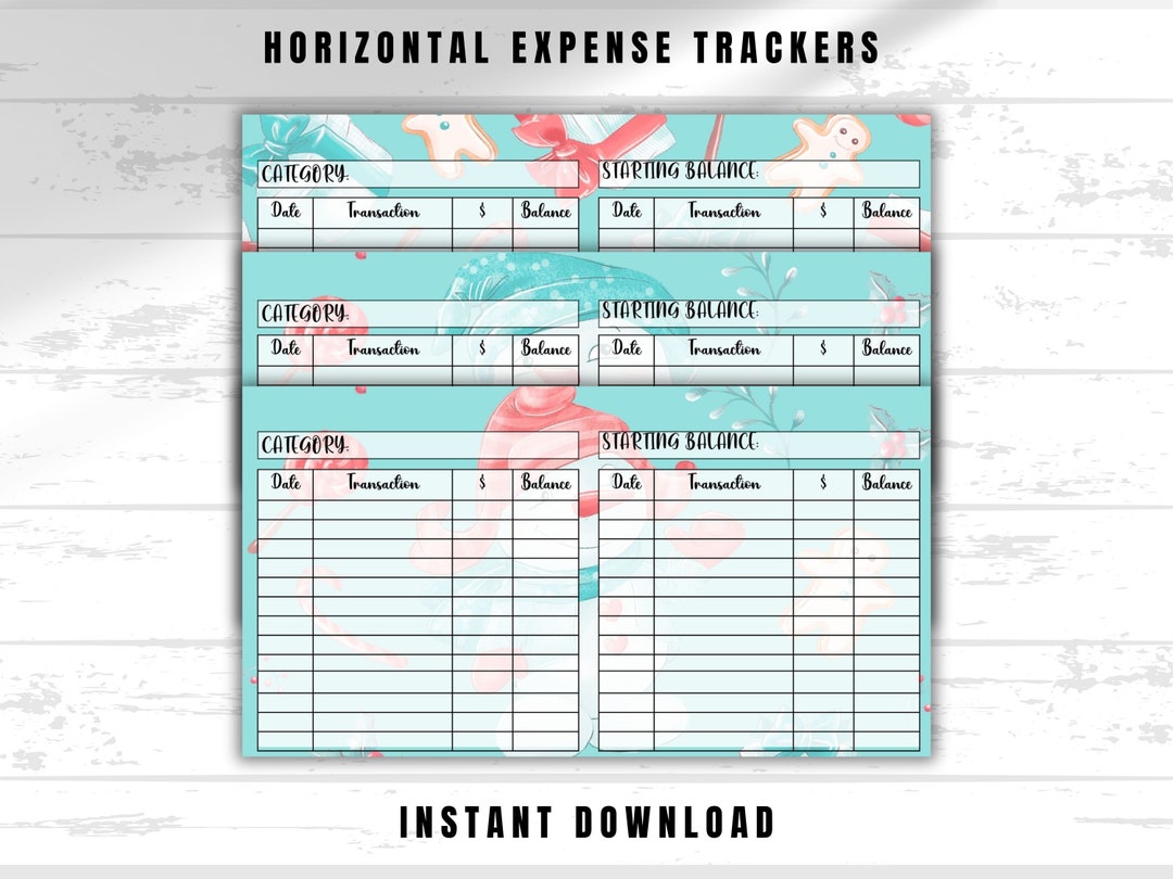 Christmas Expense Trackers Budgeting Paycheck Budget - Etsy