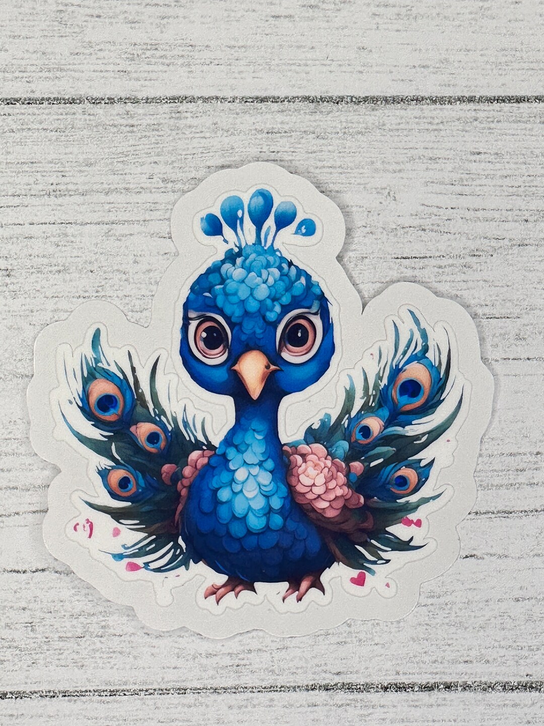Easy Peel, Peacock Sticker, Die Cut Sticker, Baby Peacock, Gift ...