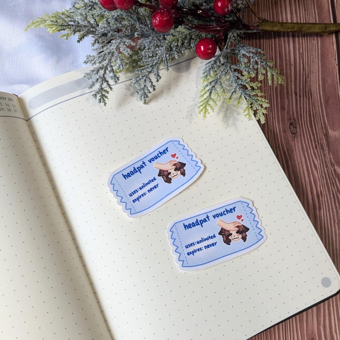 Headpat Voucher Sticker - Etsy