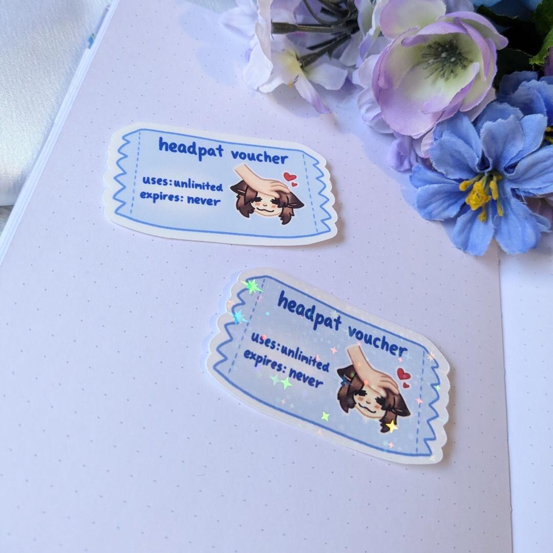 Headpat Voucher Sticker - Etsy
