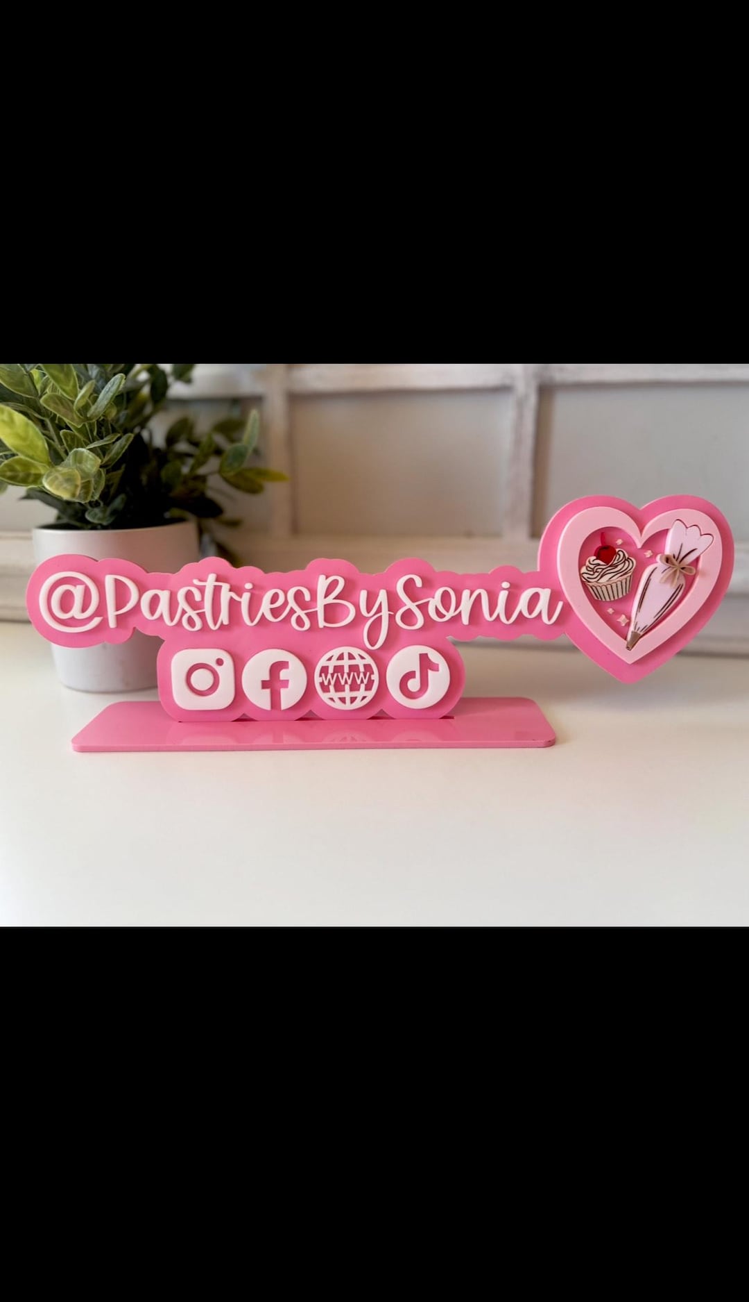 Acrylic Social Media Business Watermark, Username, Social Media ...