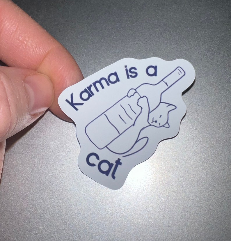 Taylor Swift Karma Cat Sticker midnights - Etsy