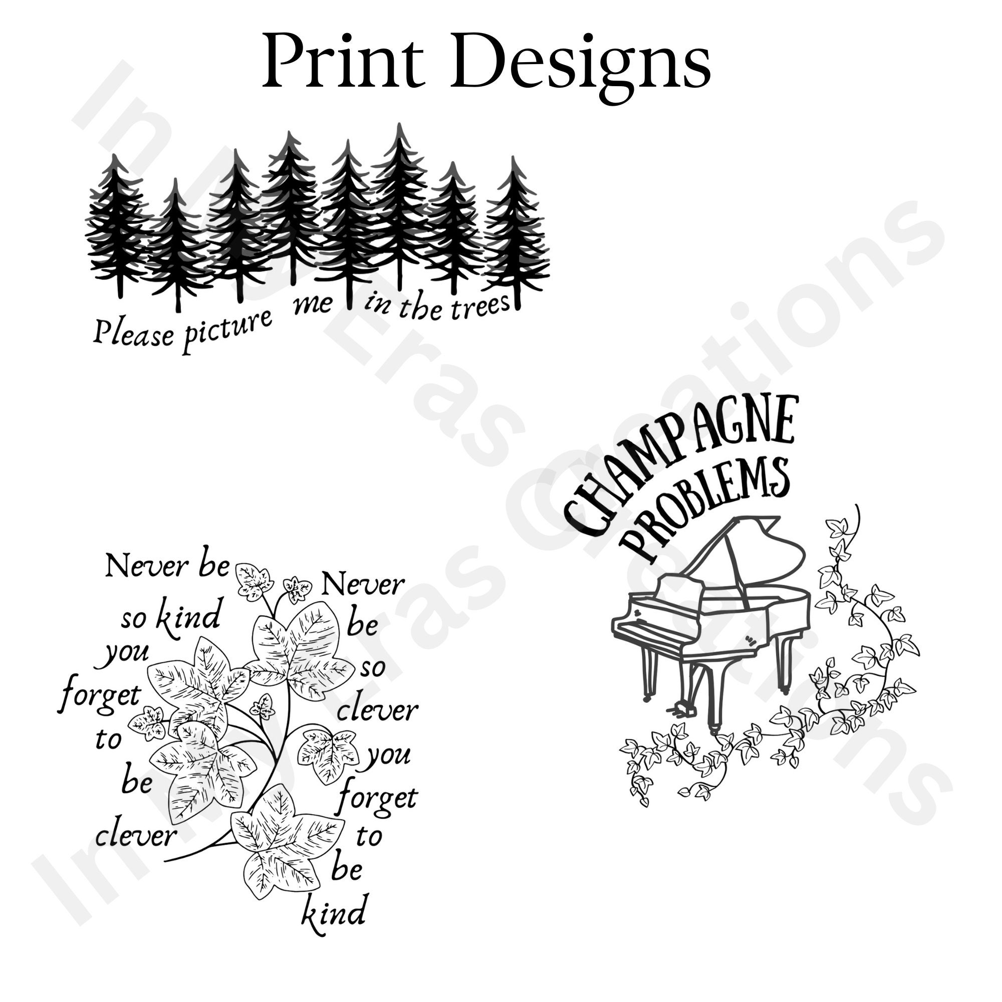Folklore & Evermore Posters, Taylor Swift Lyrics Prints, Set of 6 ...