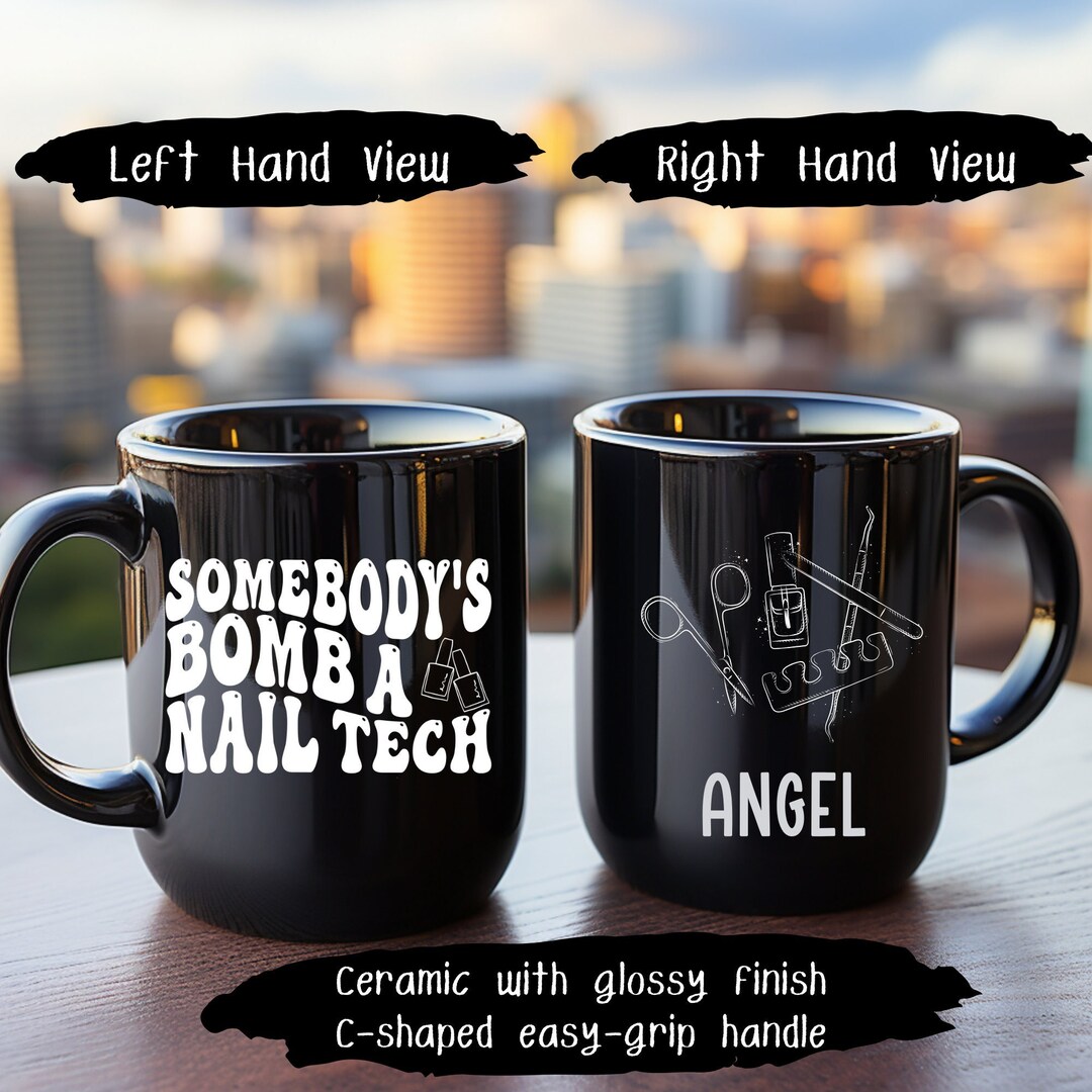 Custom Nail Artist Mug, Personalized Nail Technician Cup, Customized ...