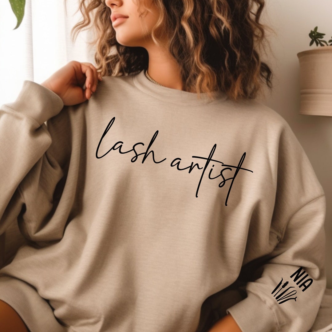 Custom Lash Artist Sweatshirt Personalized Lash Technician Shirt