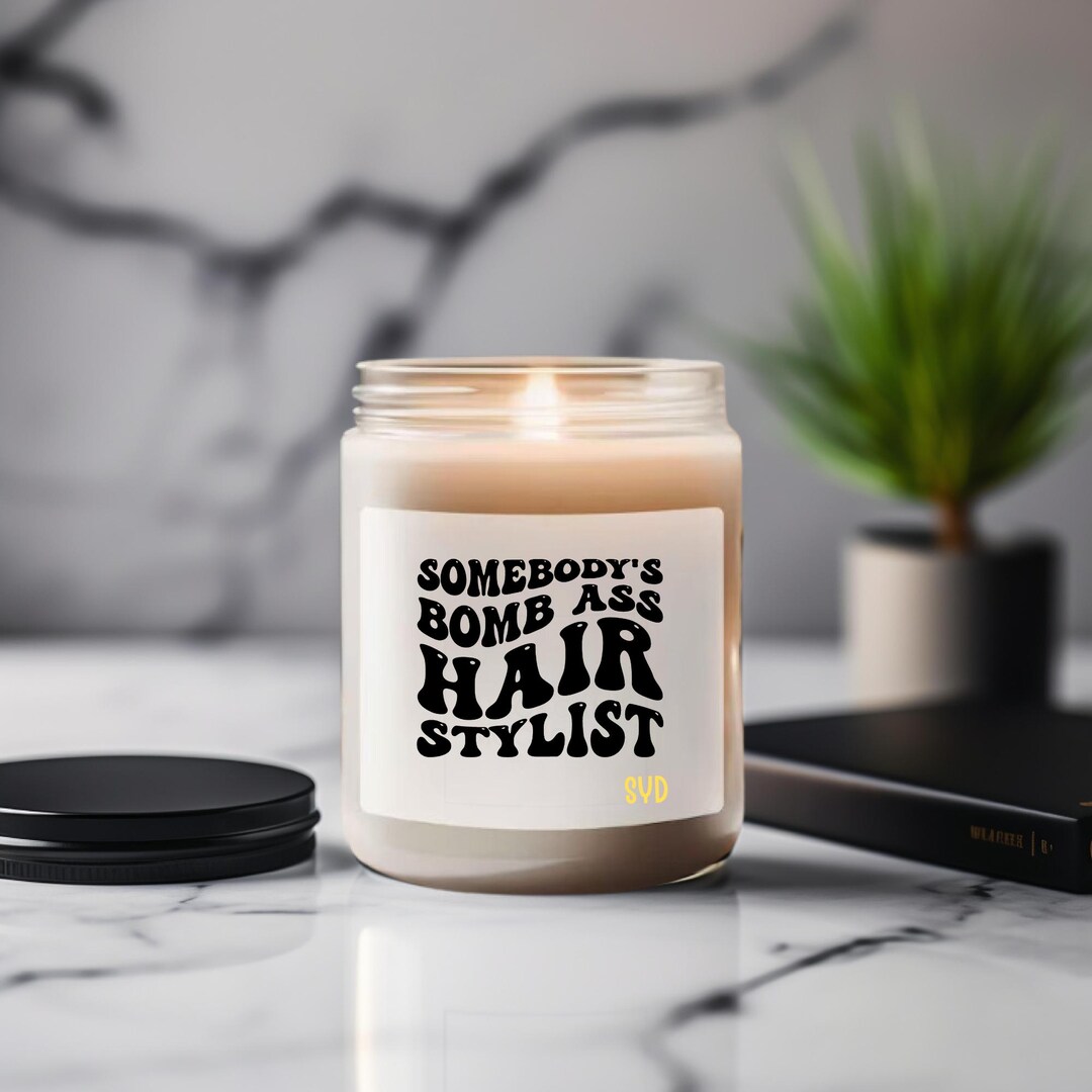 Custom Hair Stylist Candle, Custom Gift for Hair Stylist, Custom Hair ...