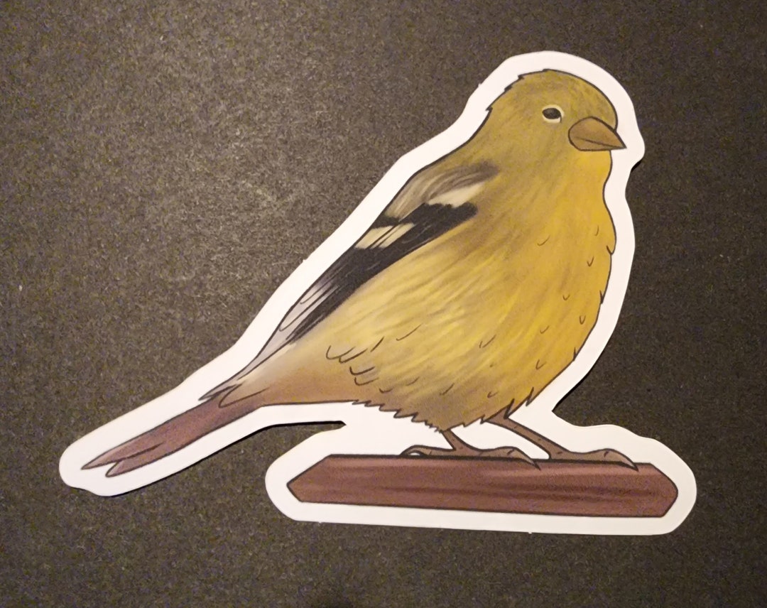Bird Sticker - American Goldfinch Sticker | Waterproof Vinyl Sticker ...