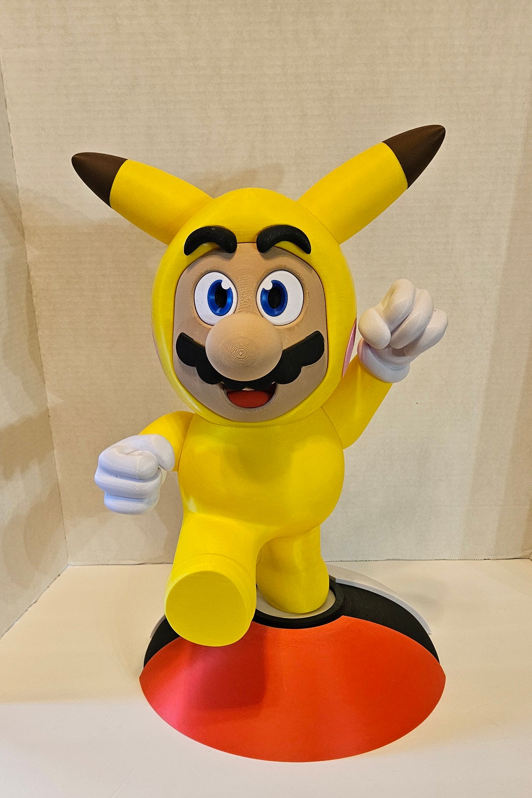 Huge Pikachu Mario Mashup Figure 3d Printed - Etsy