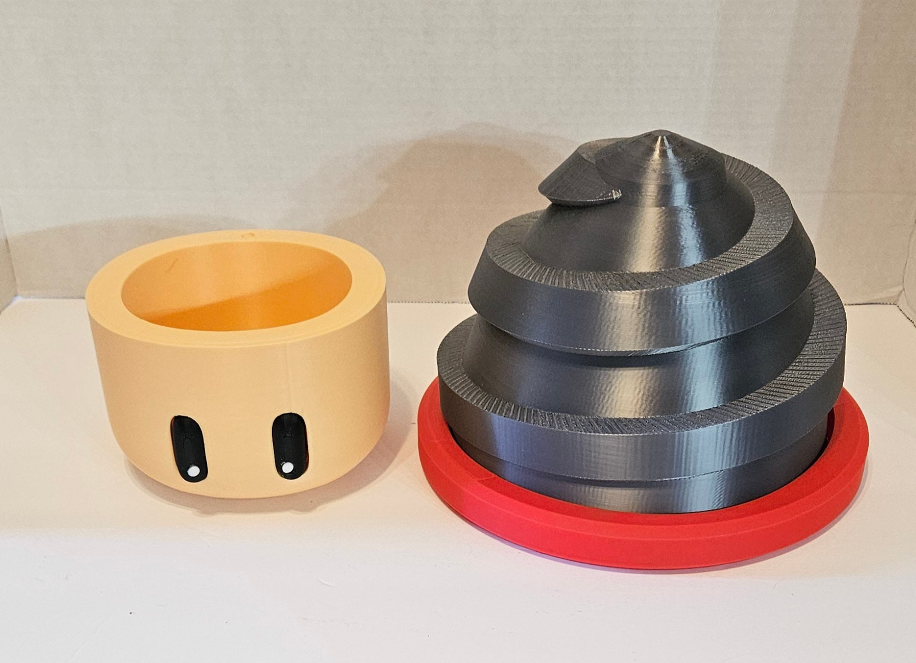3d Printed Mario Drill Mushroom Floor Tall Unique Hidden Storage - Etsy