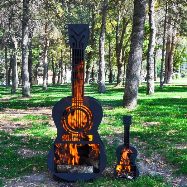 Guitar Shaped Fire Pit - Etsy